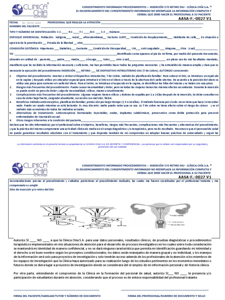 AASA-F.-0027 V1 Consentimiento Informado DIU - INSERCIÓN - RETIRO NUEVO ...