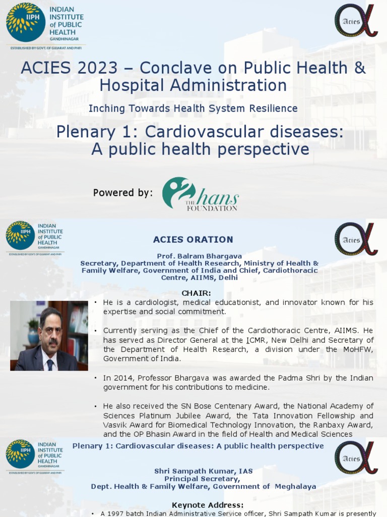 ACIES 2023 - Conclave On Public Health & Hospital Administration ...