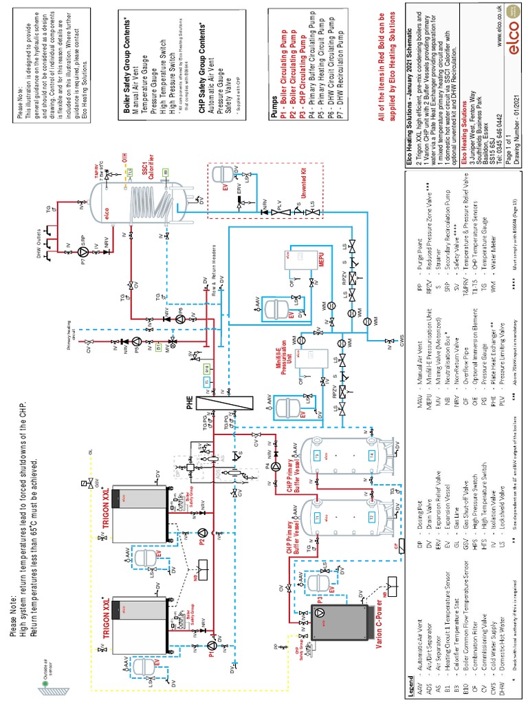 2 TRIGON XXL 1 CHP 2 Buffers PHE 1 VT Heating Circuit and 1 DHW Calorifier 1 | PDF ...