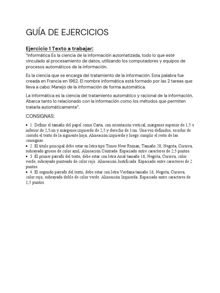 Sesión 4 - Tarea 2 EJERCICIOS de Word 365 | PDF | Hardware de la computadora | Informática