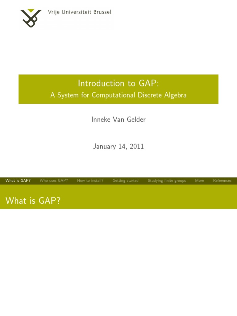 An Introduction to Computational Discrete Algebra Using GAP: Key ...