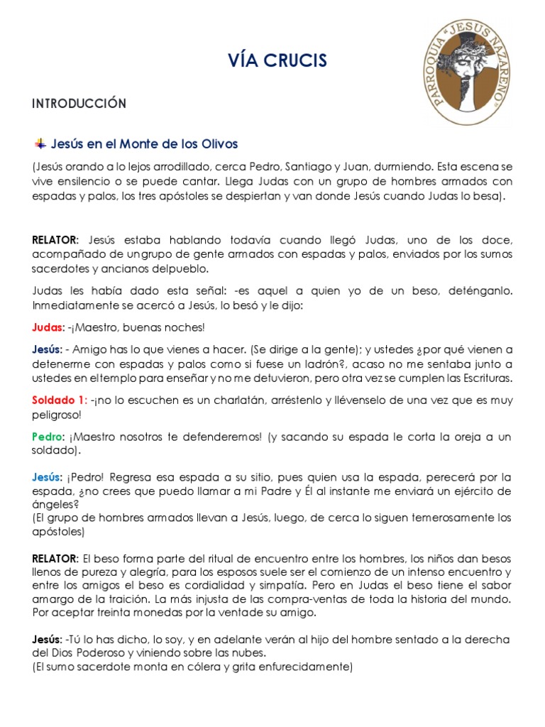VIA CRUCIS Solo GUIÓN | PDF | Jesús | Poncio Pilato