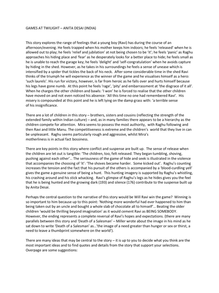 Games at Twilight | PDF