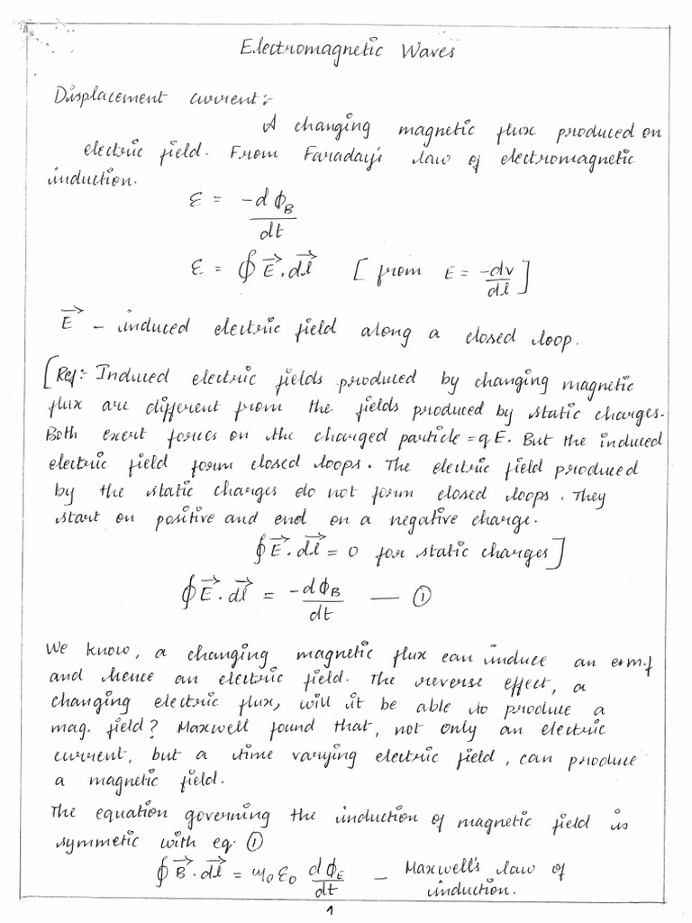 Chap 8 10 11 12 14 Physics Class 12 Notes | PDF