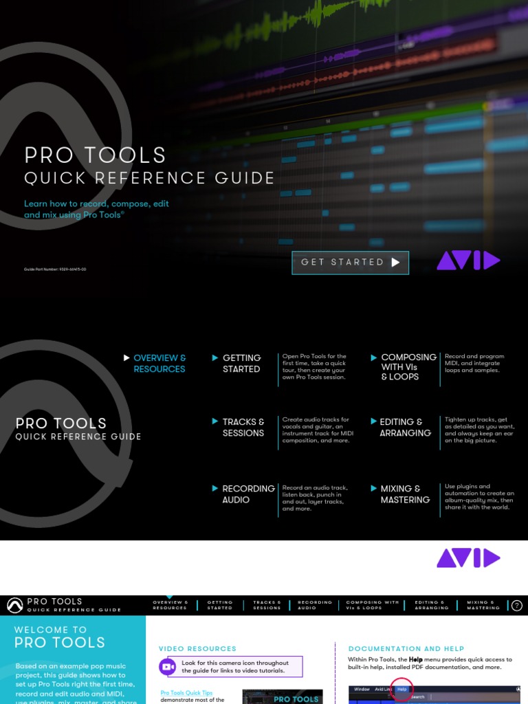 Pro Tools Quick Reference Guide | PDF | Input/Output | Icon (Computing)