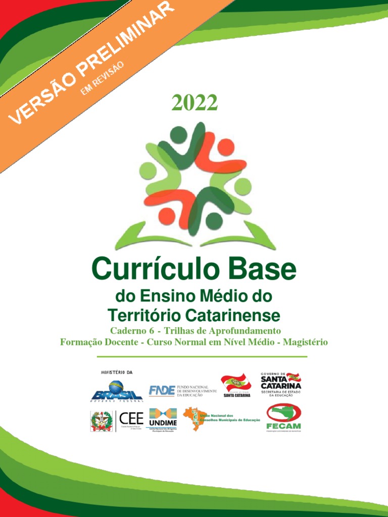 Currículo Base do Ensino Médio SC | PDF | Escolas | Pedagogia