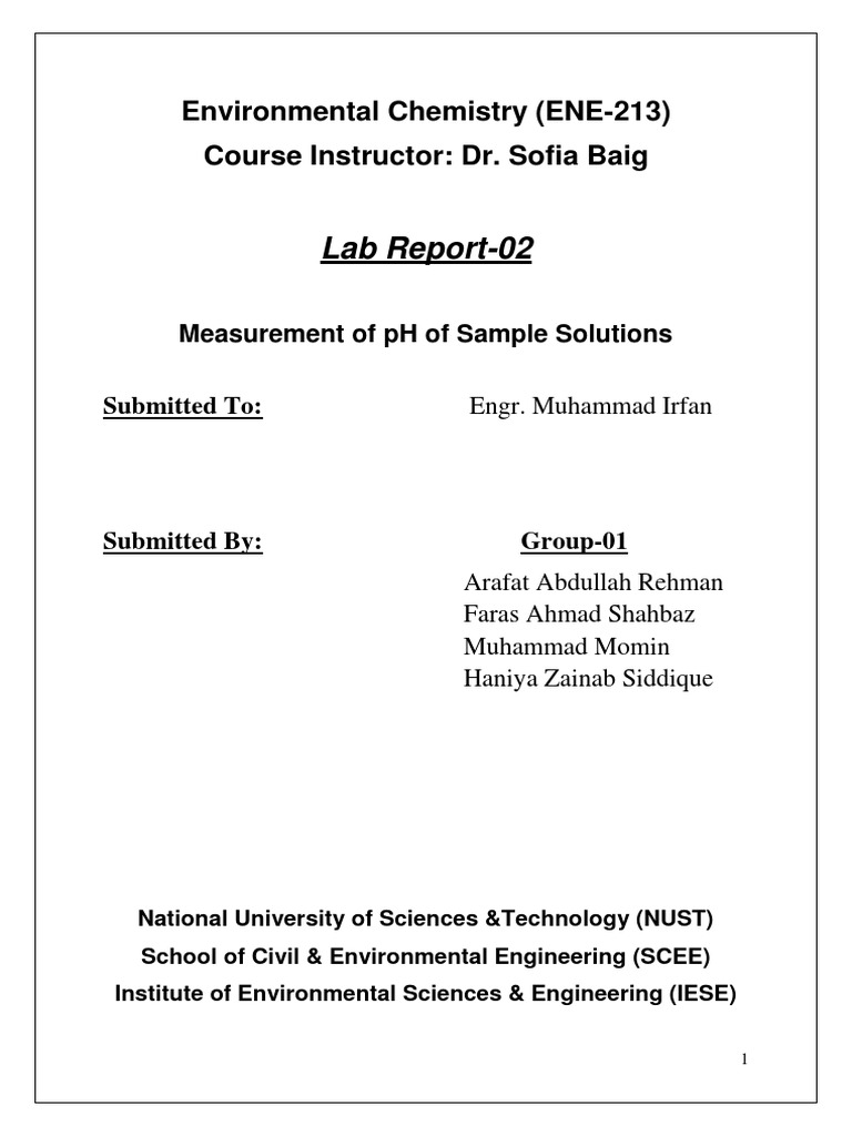 Lab Report 02 PH Group 01 | PDF