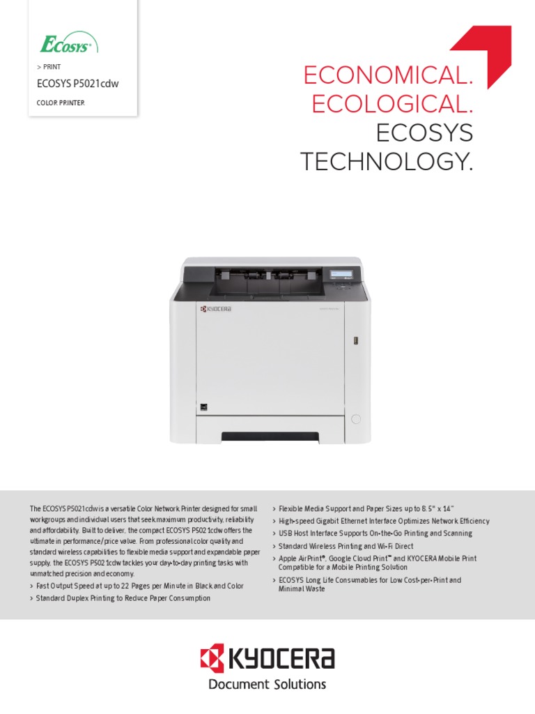5021 Specs | PDF | Printer (Computing) | Computer Science