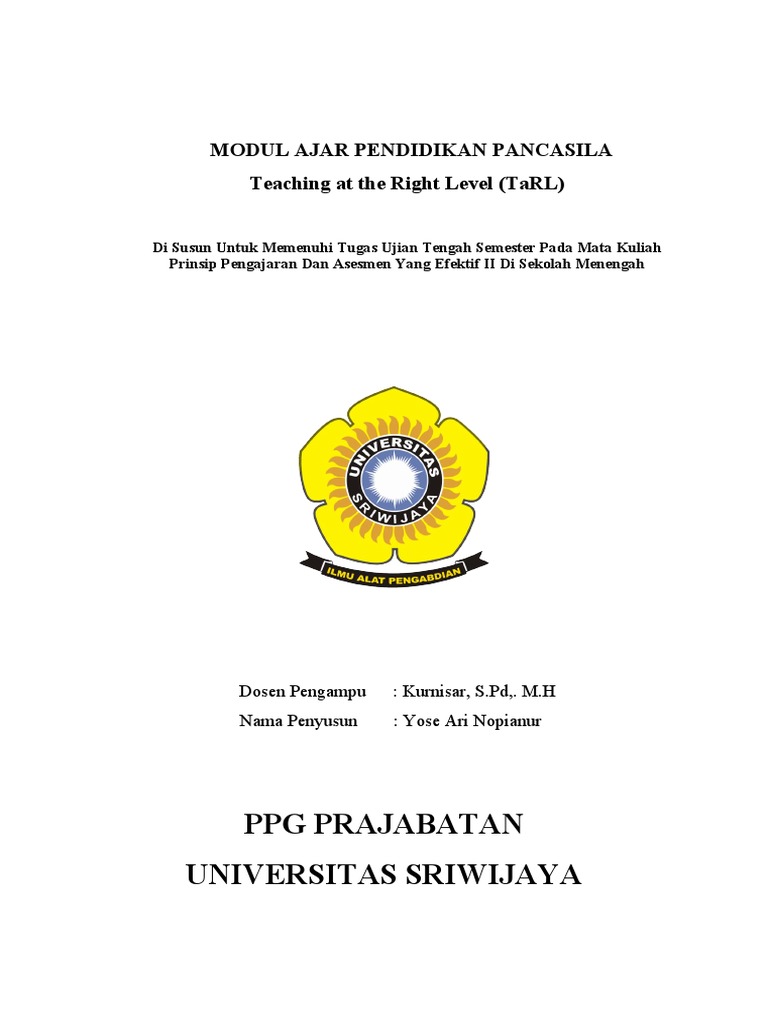 Modul Ajar Pendidikan Pancasila TaRL | PDF | Seni