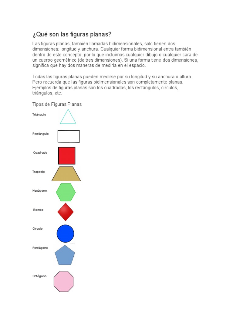 Qué Son Las Figuras Planas | PDF