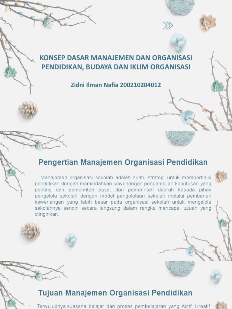 Manajemen dan Budaya Organisasi Pendidikan | PDF