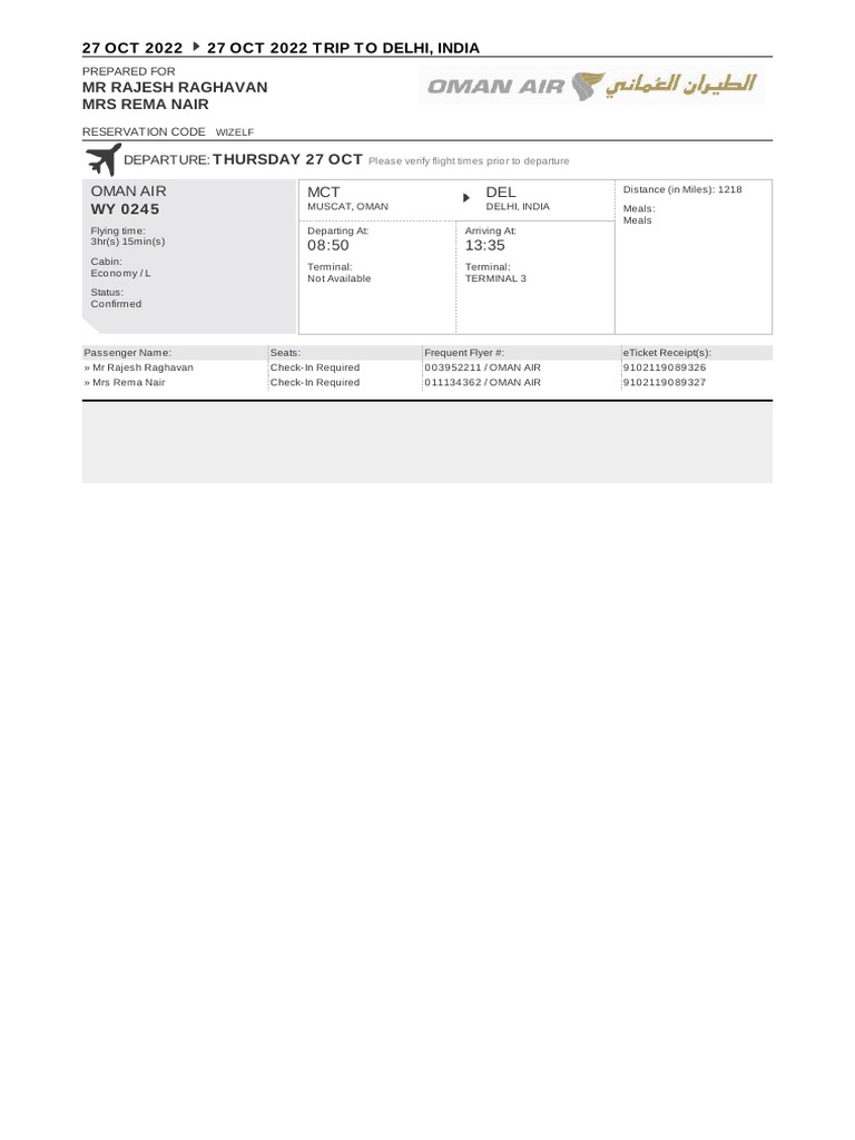 Travel Reservation | PDF