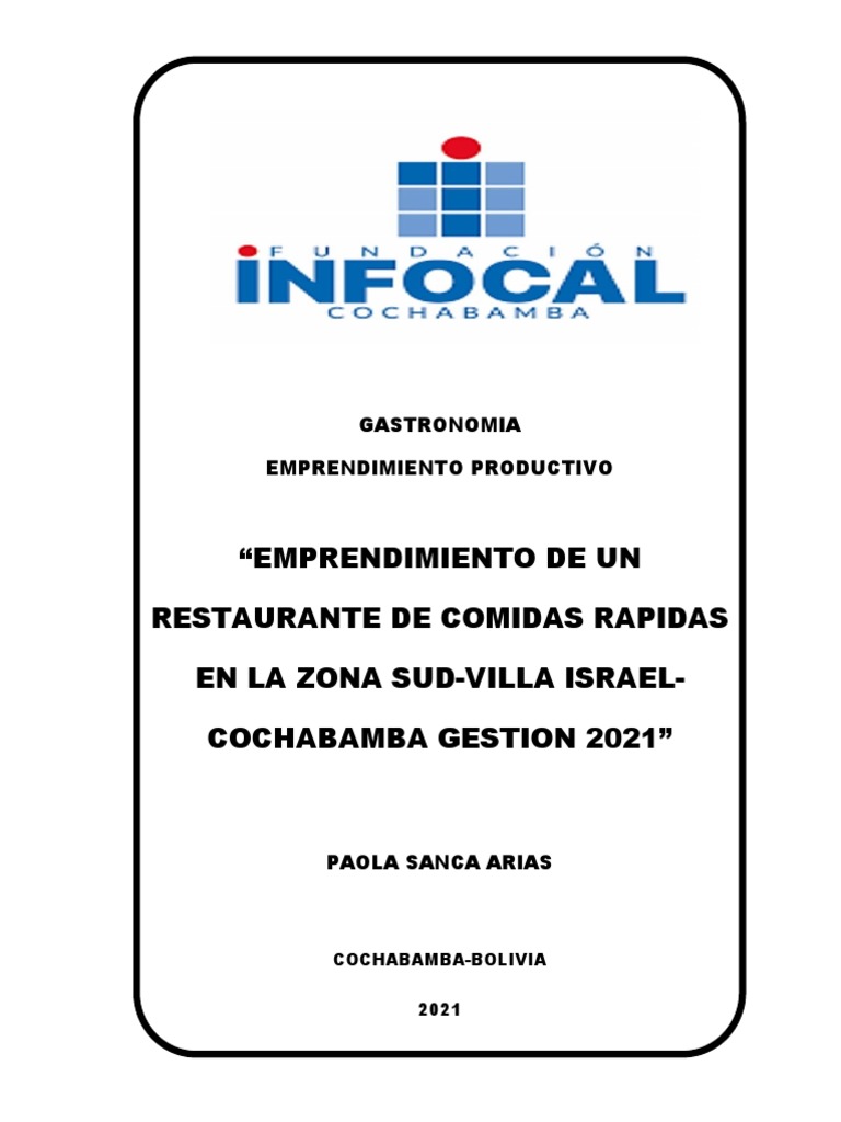 Emprendimiento Comida Rapida Pdf Comida Rápida Industria De Alimentos