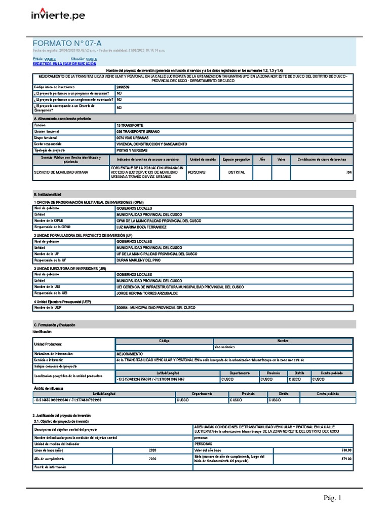 Mejoras Viales en Calle Lucrepata, Cusco | PDF | Infraestructura ...