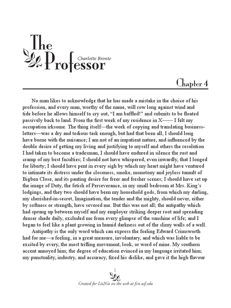The Professor 005 Chapter 4 | PDF
