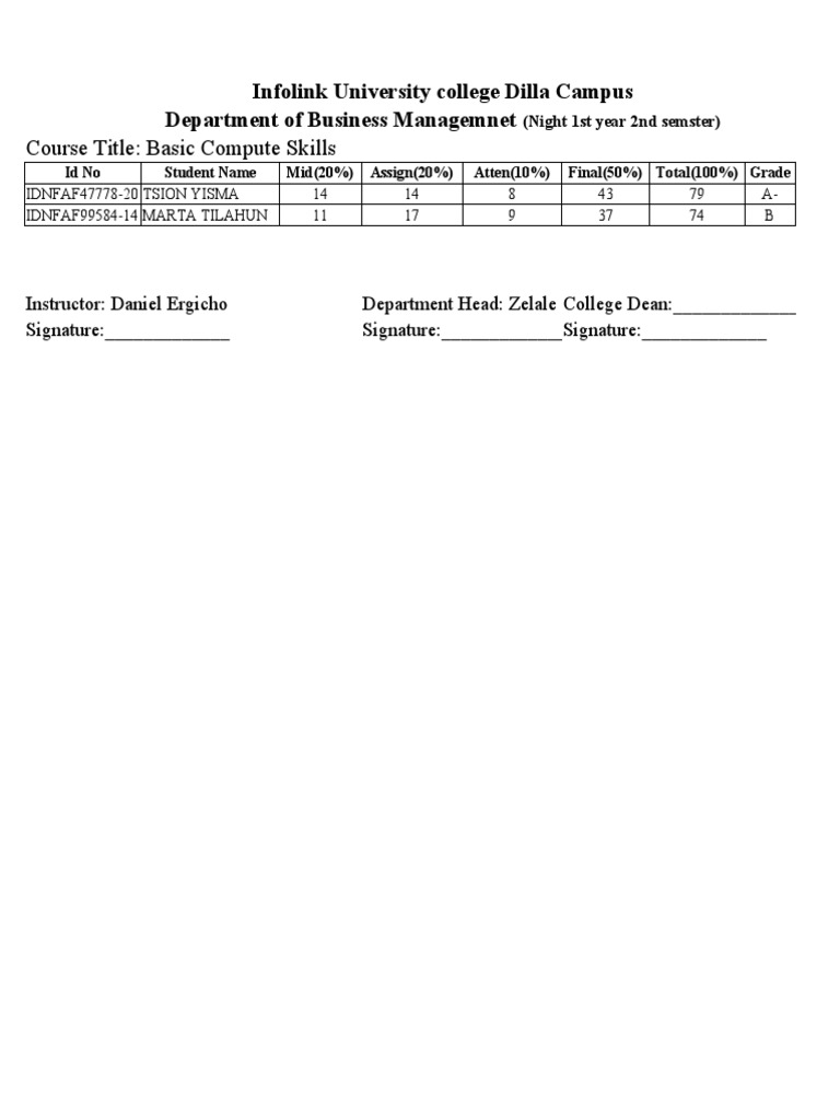 Student List Not in System | PDF
