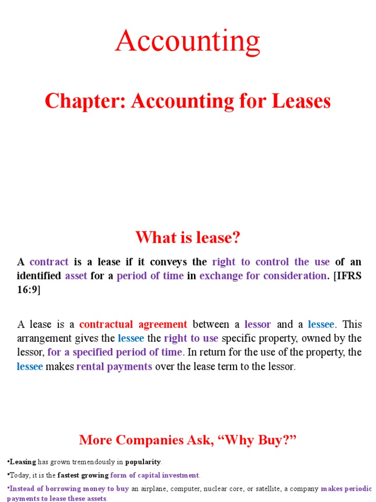 Chapter 8 - Accounting For Leases | PDF | Lease | Debits And Credits