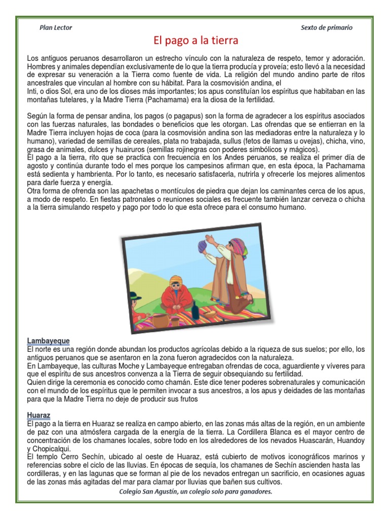 El pago a la tierra en la cosmovisión andina: rituales de ofrenda y ...