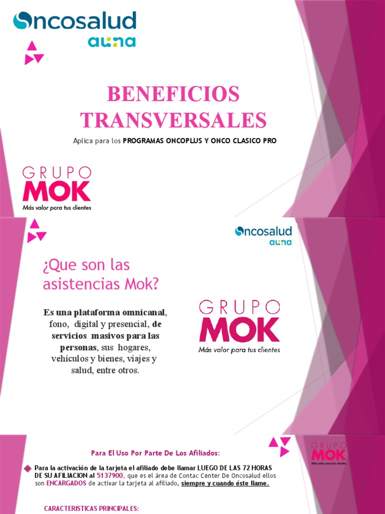 Beneficios Transversales: Aplica para Los Programas Oncoplus Y Onco ...