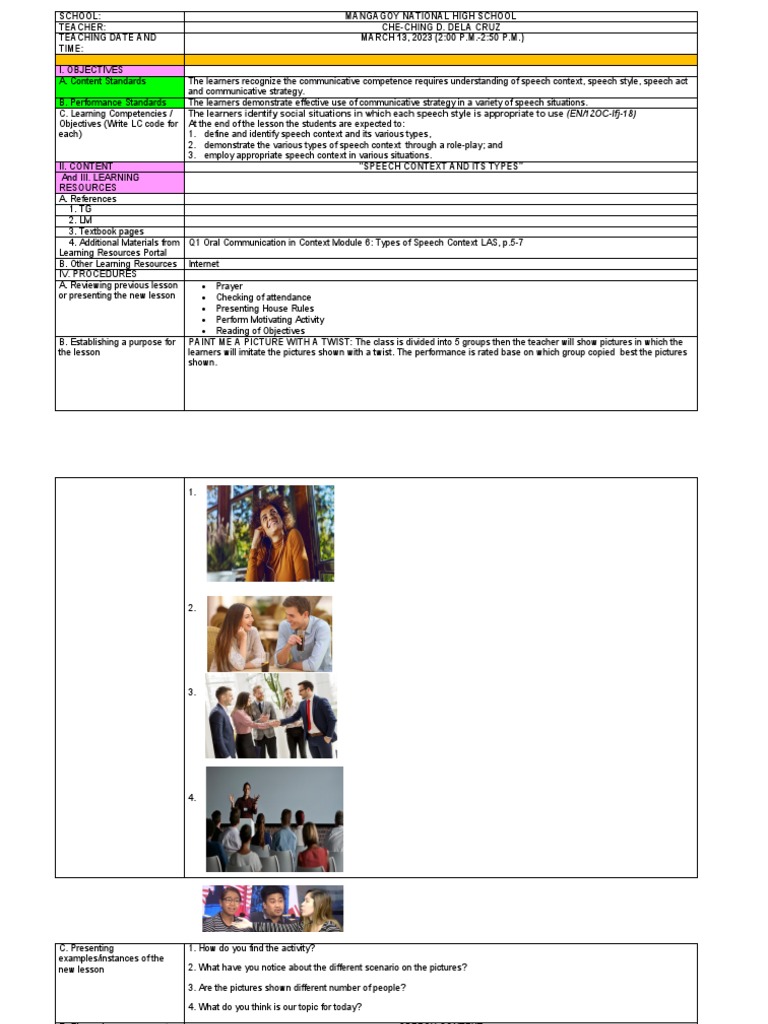 Speech Context and Its Types | PDF | Communication | Learning