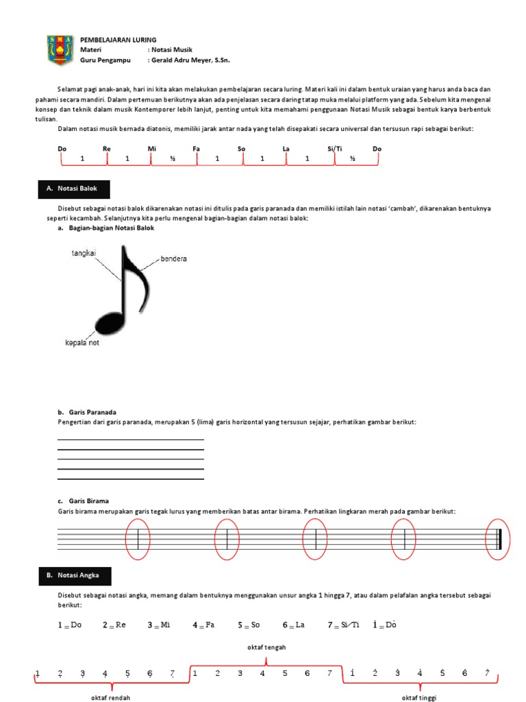 Notasi Musik dan Tanda dalam Partitur | PDF | Kajian Bahasa Asing