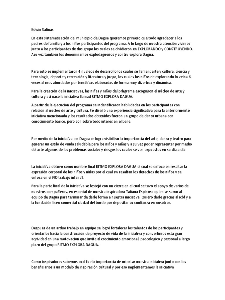 Edwin Salinas | PDF | Bailes