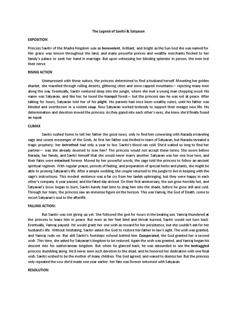 The Legend of Savitri & Satyavan | PDF