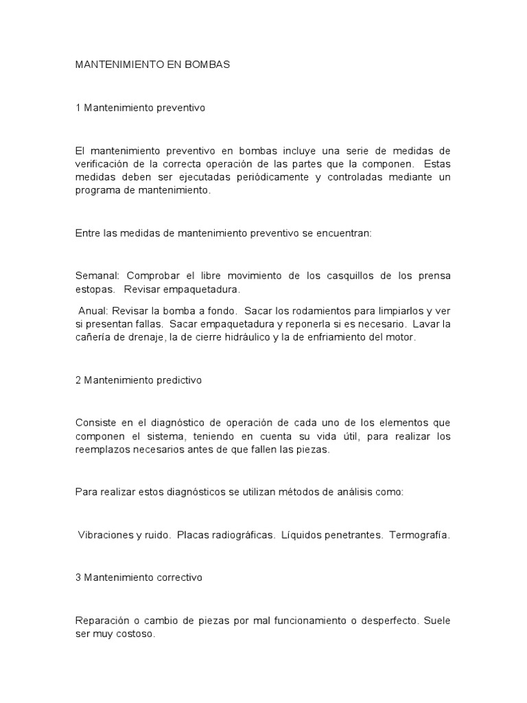 Fallas en Bombas | PDF | Bomba | Rodamiento (Mecánico)