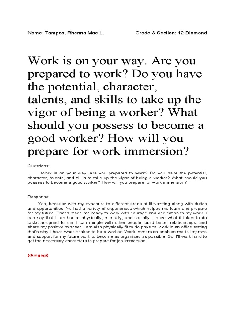 X - Rhenna Mae L. Tampos - Essay | PDF | Entrepreneurship | Behavior Modification