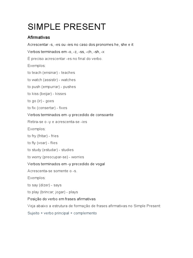 Simple Present | PDF