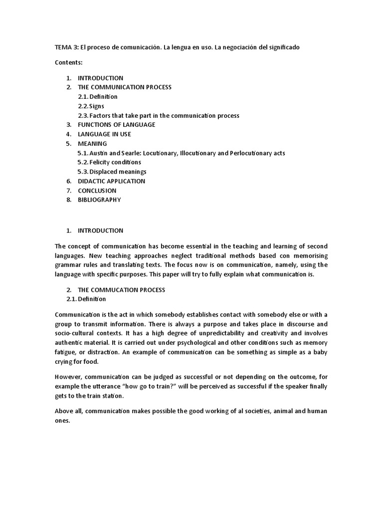 TEMA 3 Oposición Profesor Inglés 2021 | PDF | Communication | Linguistics