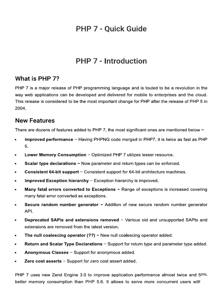 PHP7 - Nutshell | PDF