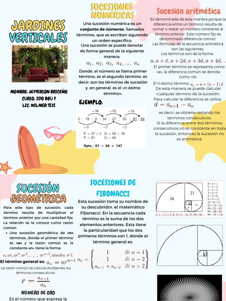 Triptico Proyecto Steam Matematica | PDF | Secuencia | Números