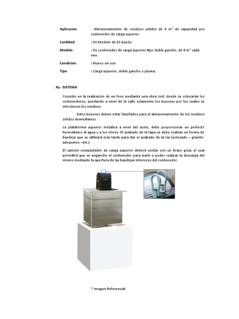 Sistema de almacenamiento subterráneo de residuos sólidos con ...