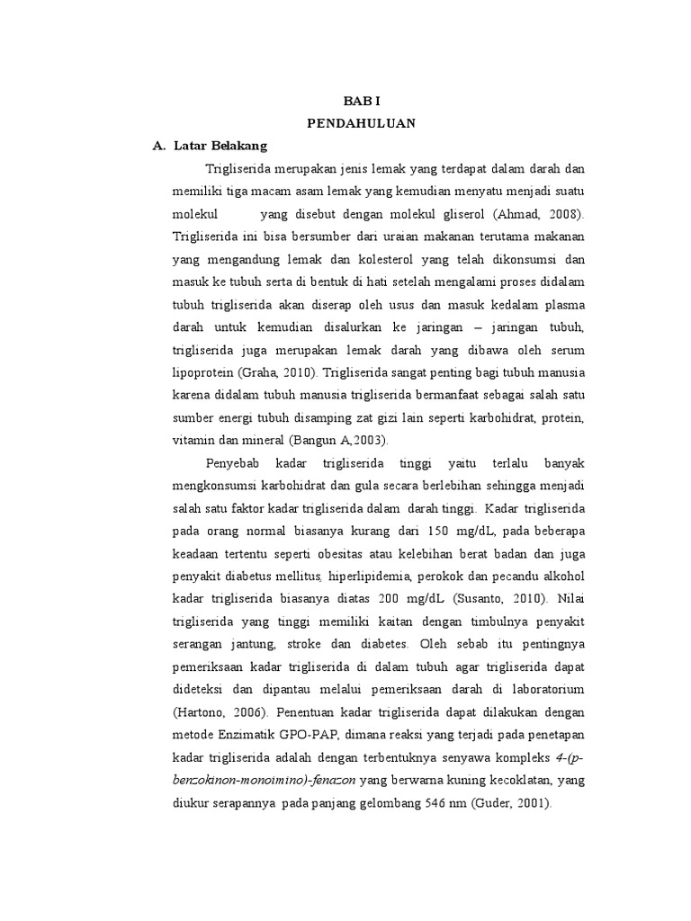 Analisis Kadar Trigliserida dalam Darah | PDF | Kesehatan Holistik