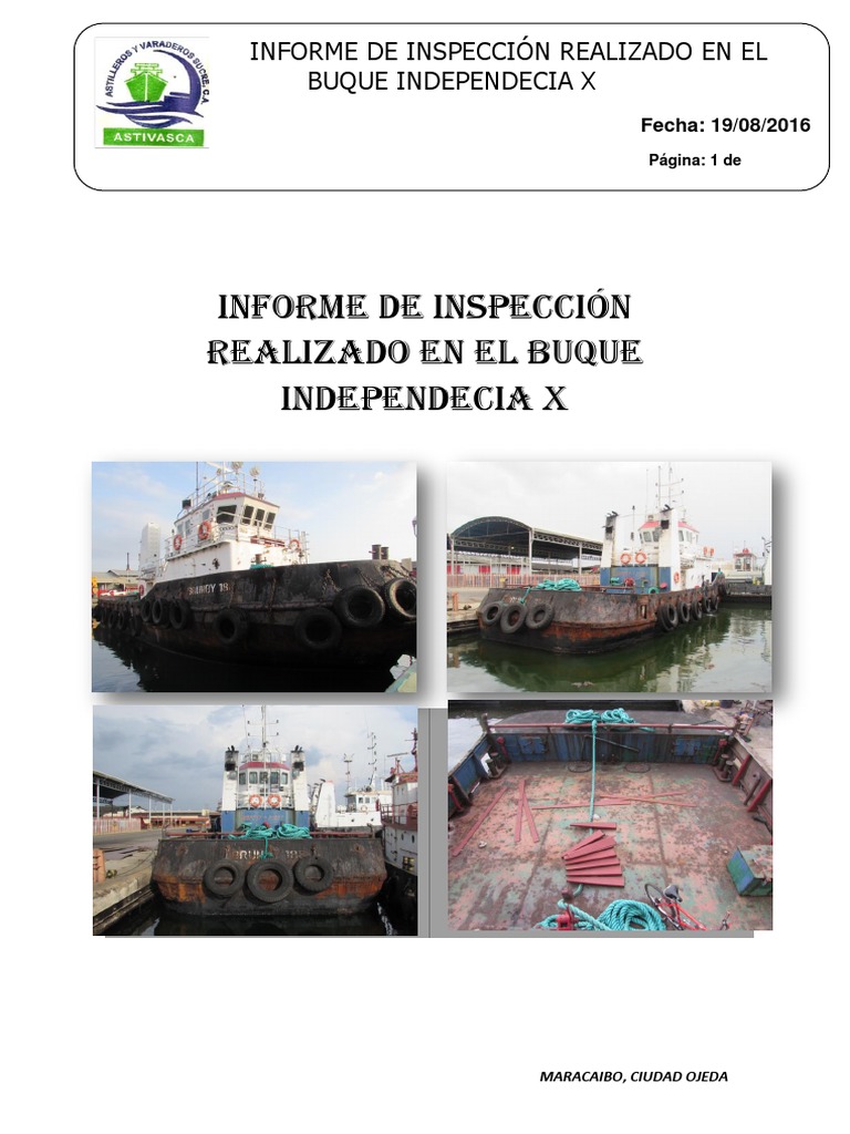Informe de Inspección Final Independecia X | PDF | Envío | Buques