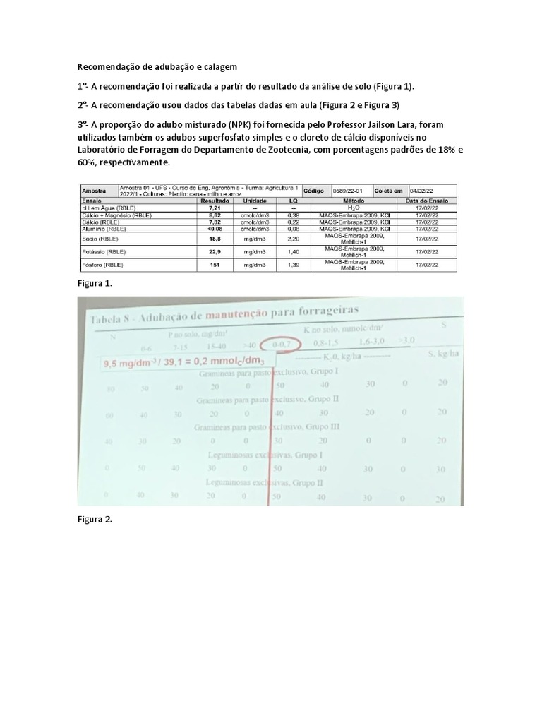 Recomendação de Adubação e calagem-PASTAGENS | PDF | Cloreto de ...