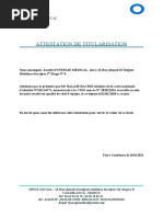 Attestation de Titularisation Employé | PDF