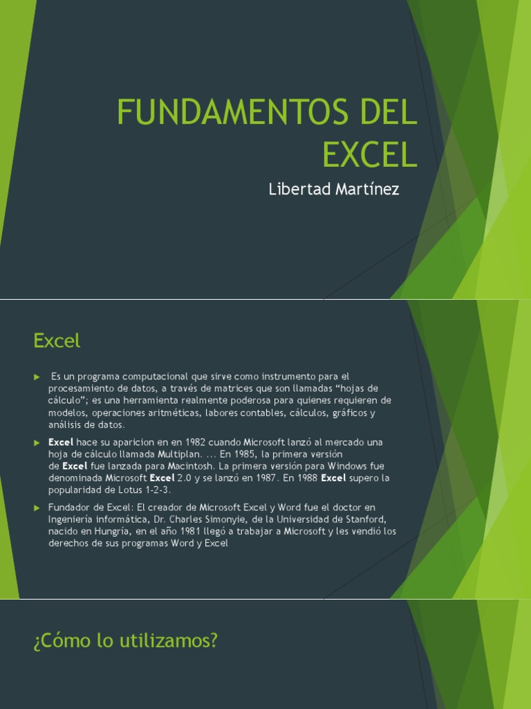 Fundamentos de Excel en | PDF