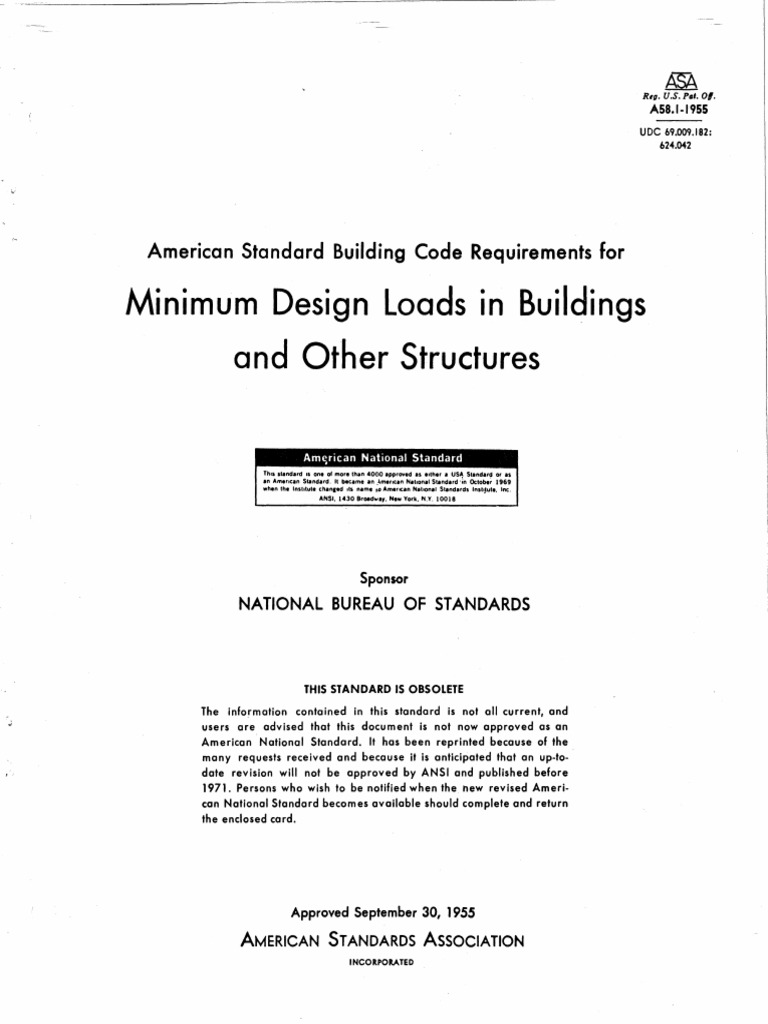 Minimum Design Loads in Buildings and Other Structures: American Standard Building Code ...