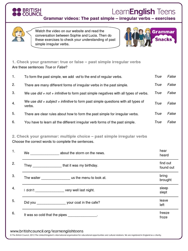 Past Simple Irregular Verbs Quiz | PDF | Verb | Languages