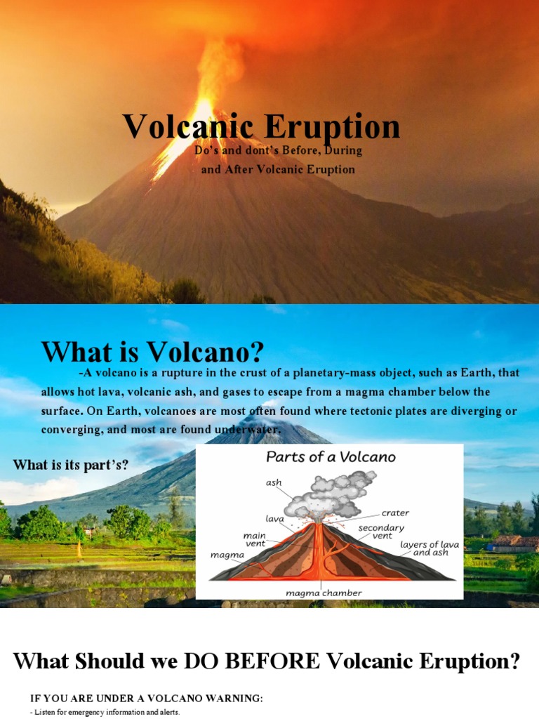 Volcanic Eruption DO'S and DONT'S | PDF | Volcano | Types Of Volcanic ...