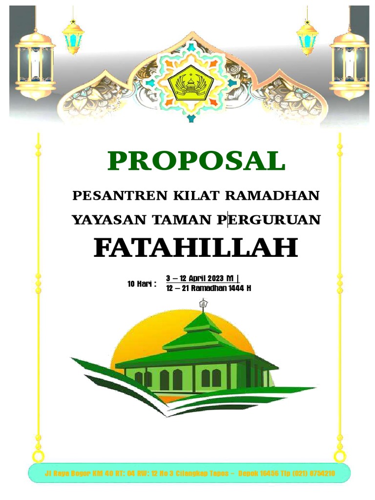 Proposal Pesantren Kilat 2023 | PDF