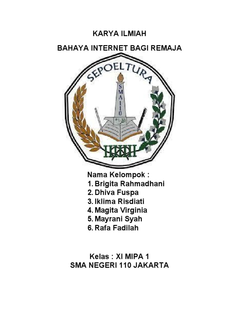 Karya Ilmiah Bahaya Internet Bagi Remaja | PDF