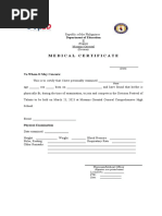 Medical Certificate 2010 Palaro | PDF | Physical Examination | Practice ...