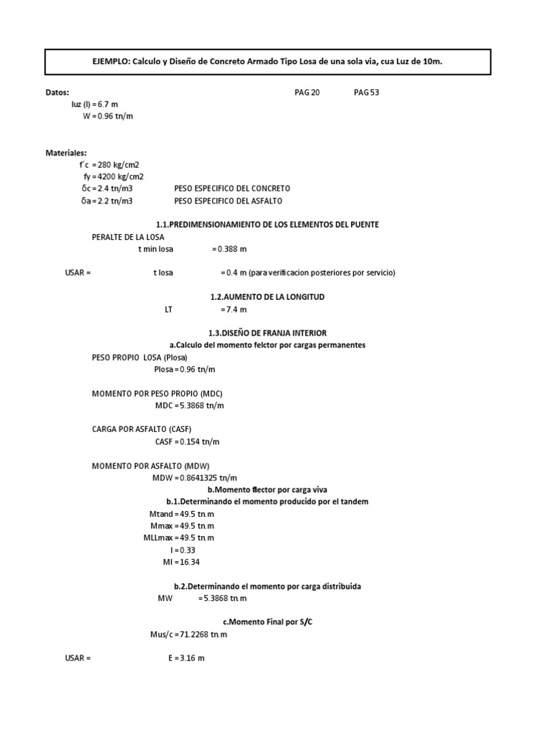 C y D Puente Concreto Armado | PDF | Mecánica | Física Aplicada e ...