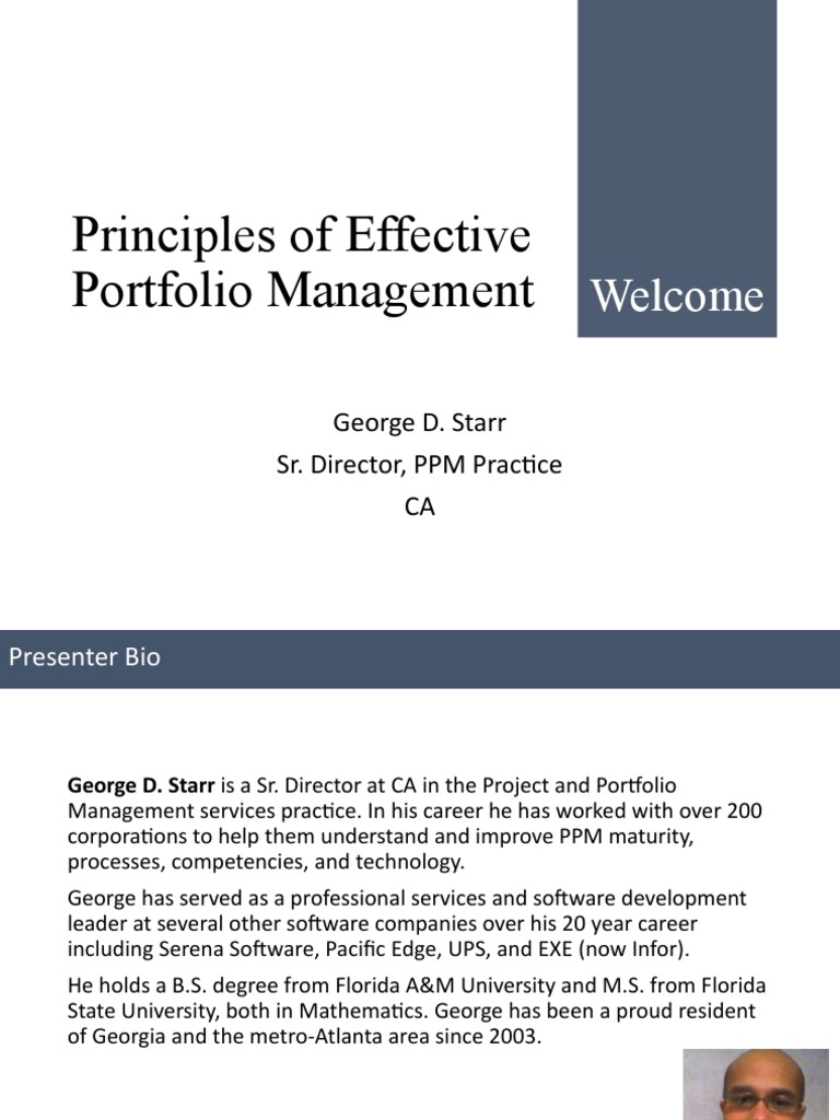 Effective Portfolio Management Principles | PDF