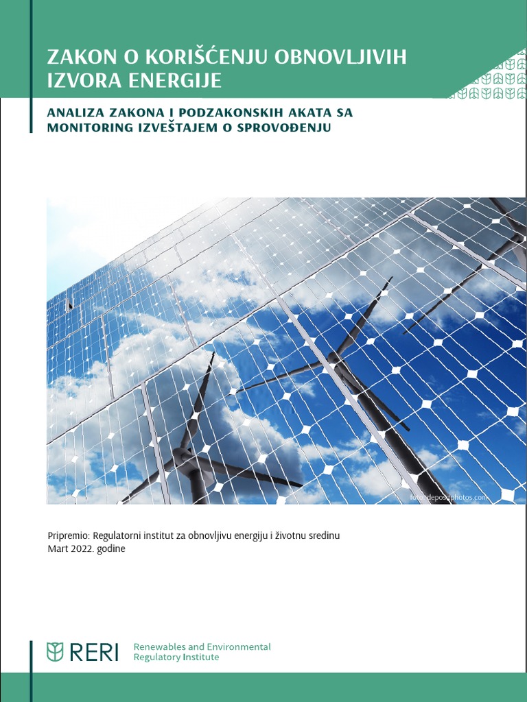 Zakon O Korišćenju Obnovljivih Izvora Energije | PDF