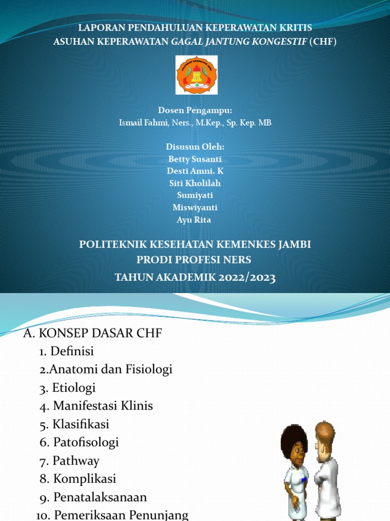 Laporan Pendahuluan Keperawatan Kritis Asuhan Keperawatan Gagal Jantung Kongestif (CHF) | PDF ...