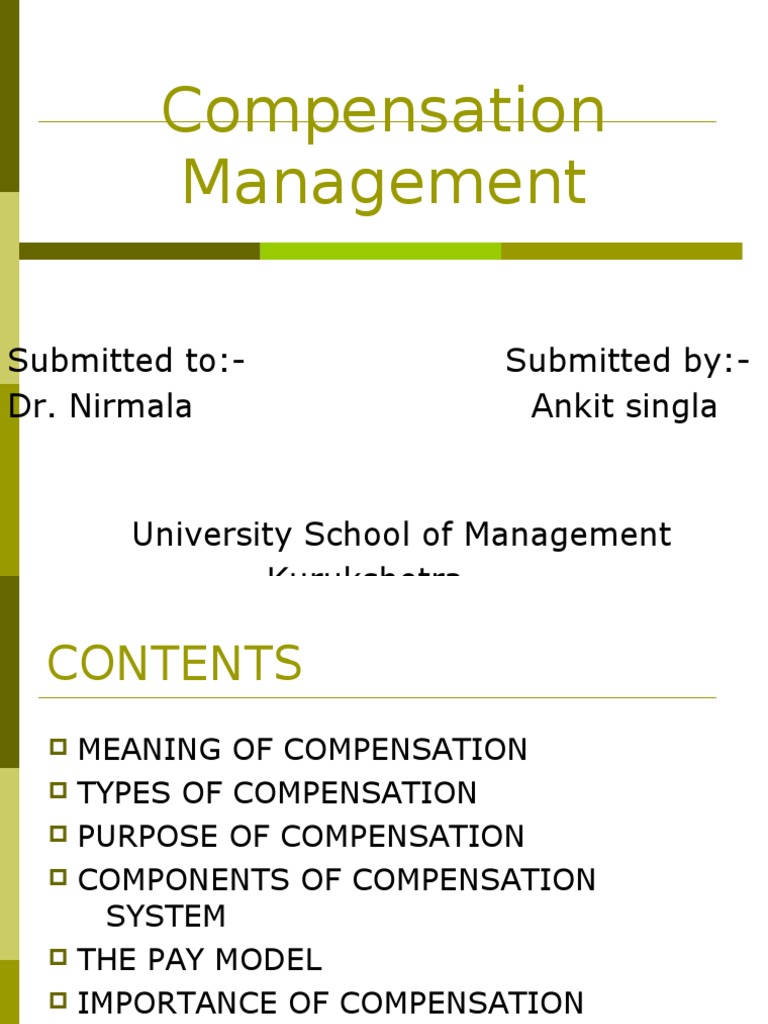Compensation Management | PDF | Strategic Management | Employment